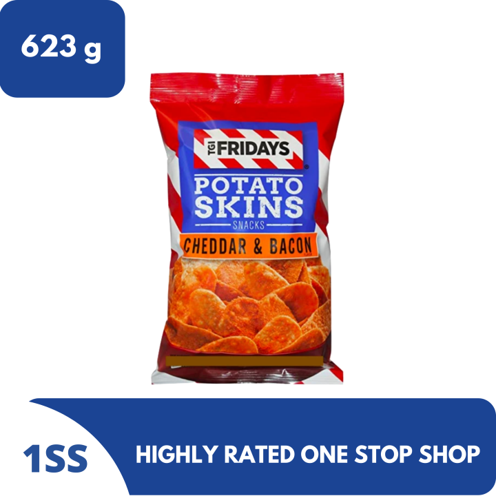 TGI Fridays Potato Skins Cheddar and Bacon Snack Chips 623g | Lazada PH