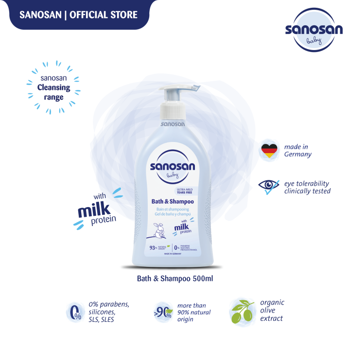 SANOSAN Baby Bath and Shampoo 500 ml | Lazada Indonesia