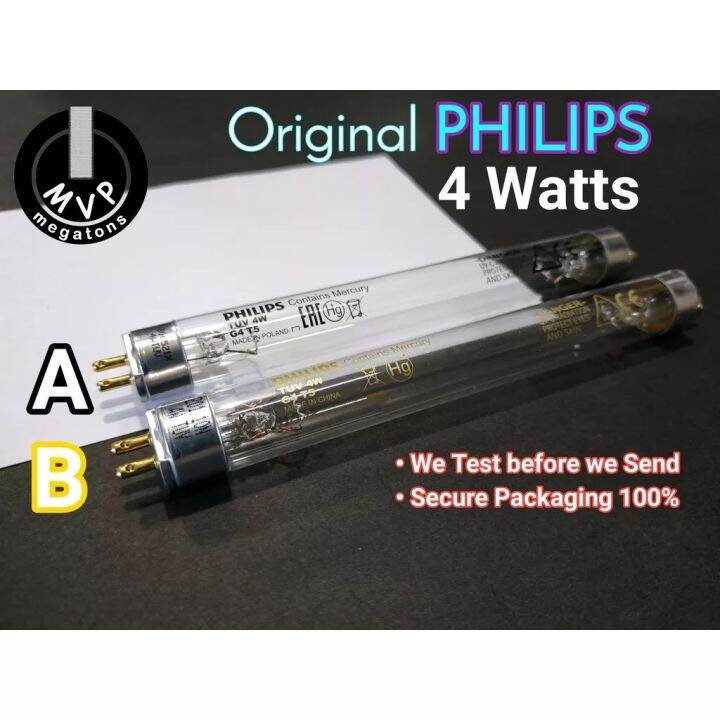 4 Watts Original PHILIPS UV Bulb - TUV 4W G4 T5 Germicidal Lamp ...
