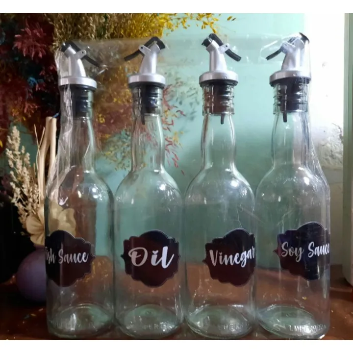 SALE!!! 4 Pc Set Condiments Glass Bottle | Lazada PH