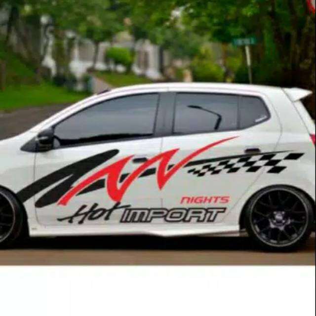 Sticker stiker mobil Daihatsu Ayla Toyota Agya cutting mobil Ayla ...