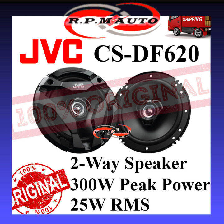 JVC CS-DF620 300W 6-1/2" CS Series 2-Way Coaxial Car Speakers - Pair speaker kereta | Lazada