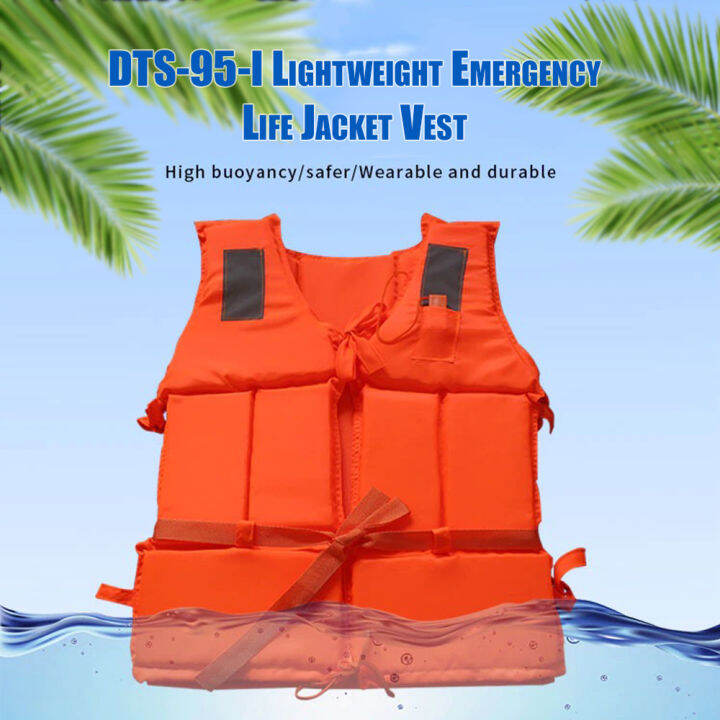 DTS-95-I Lightweight Emergency Life Jacket Vest (Large) - Orange ...