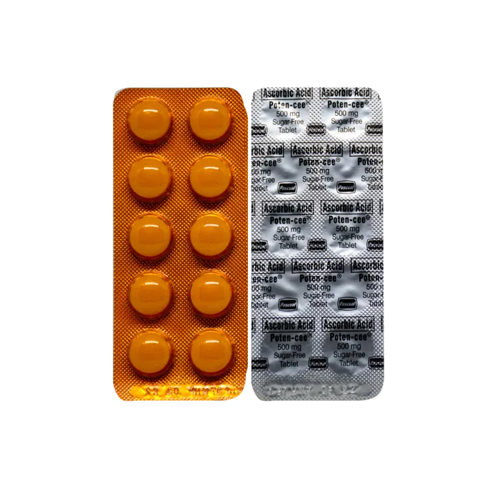 ASCORBIC ACID Poten-Cee 500mg Film-Coated Sugar-Free Tablet Vitamin ...