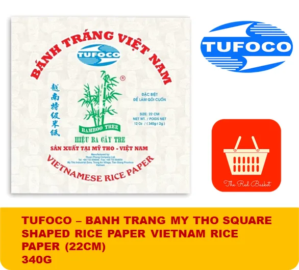 TUFOCO – BANH TRANG MY THO SQUARE RICE PAPER VIETNAM RICE PAPER (22CM ...