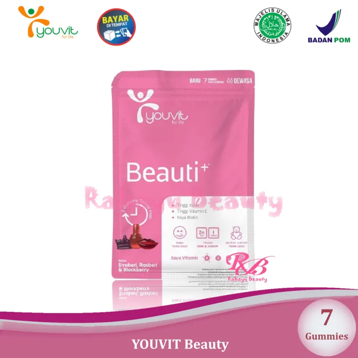 Youvit Multivitamin Gummy Beauty+ 1 Sachet Isi 7 gummy dengan Kolin ...