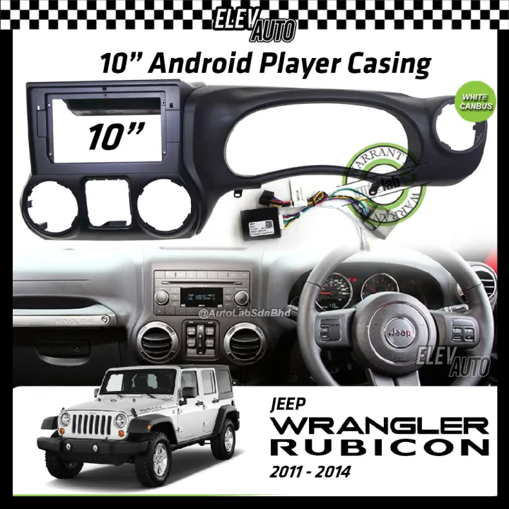 Jeep Wrangler Rubicon 2011-2014 Android Player Casing 10" with Canbus ...
