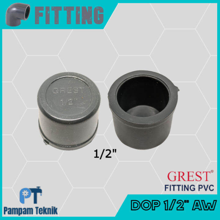 TUTUP DOP PIPA 1/2" PLUG POLOS 1/2 inch GREST AW - FITTING PVC GRES ...