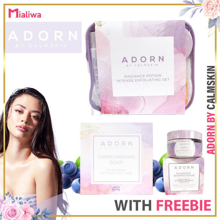 Adorn By Calmskin Blueberry Scrub, Soap, Exfoliating Set Pampaputi ...