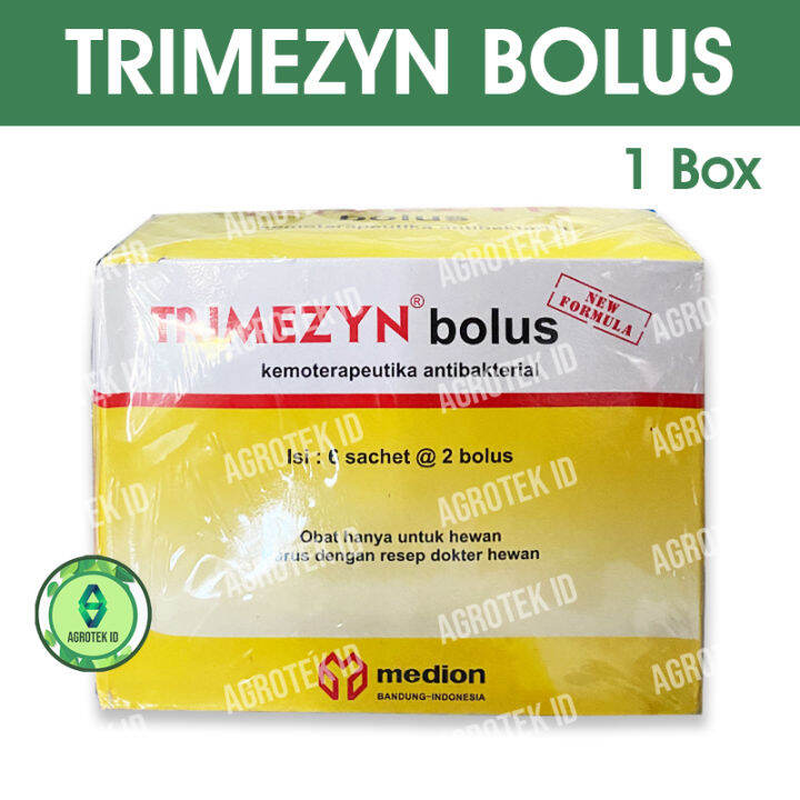 Trimezyn Bolus 1 Box Obat Pencernaan dan Pernafasaan Sapi Kambing ...