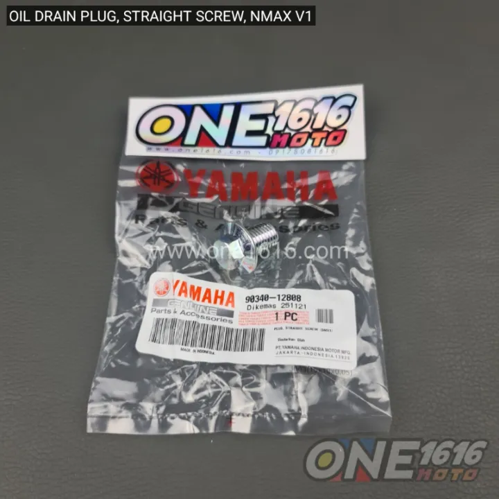 YAMAHA GENUINE OIL DRAIN PLUG STRAIGHT SCREW 90340-12808 FOR NMAX V1 ...