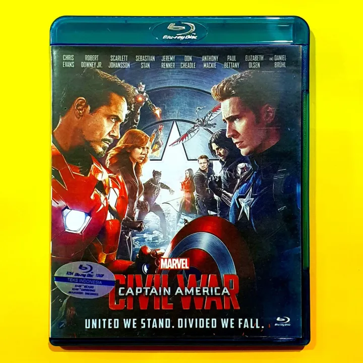 KASET DVD BLU-RAY ASLI SEGEL - FILM CAPTAIN AMERIKA CIVIL WAR ORIGINAL ...