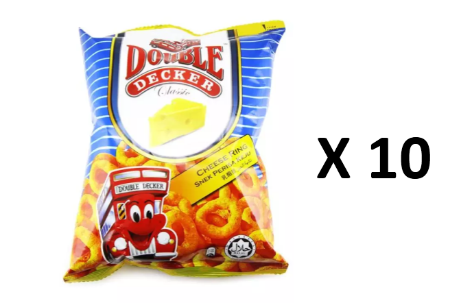 Mamee Double Decker - Cheese Ring Flavour -10 Packets X 60g | Lazada