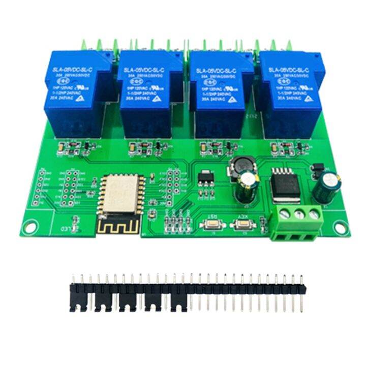 DC7-28/5V Power Supply ESP8266 Development Board WiFi 4-Way 30A Relay ...