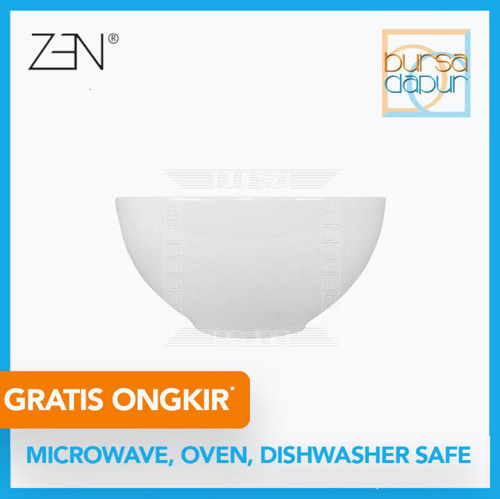 Zen Porcelains Essential Rim Cereal Bowl 17.5 cm (MK-17.5) / Mangkok Sereal Porselen Keramik ...