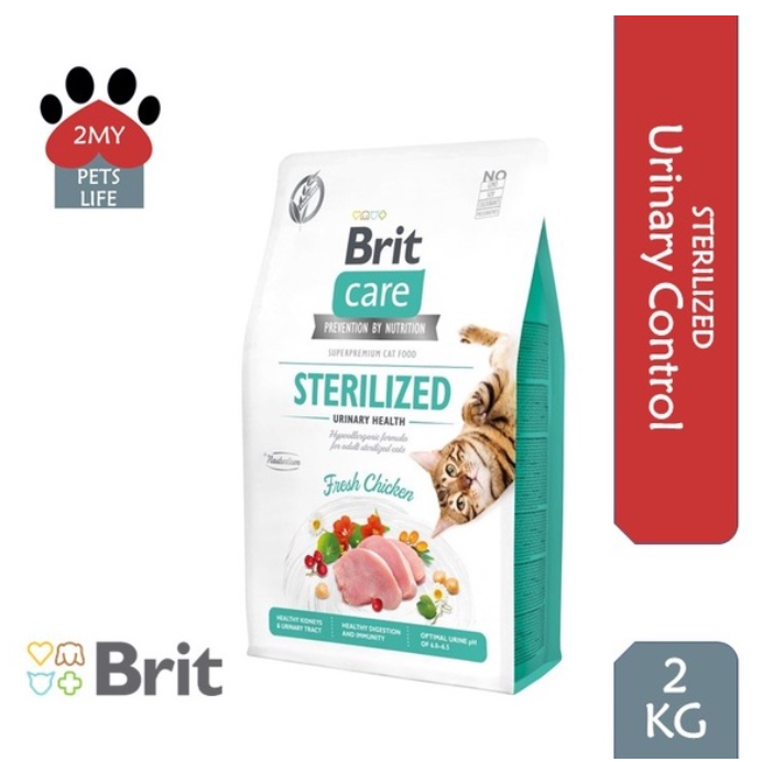 Brit Care Grain-Free STERILIZED URINARY HEALTH Cat Dry Food 2KG | Lazada