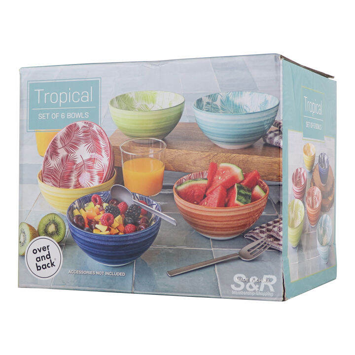 Over And Back Tropical Bowl 6pcs | Lazada PH
