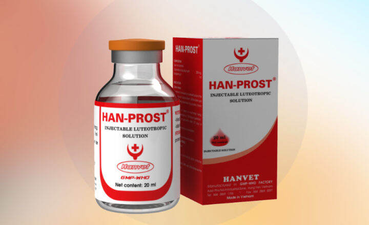 HAN PROST 20ML Tan thể vàng, gây động dục, cho đẻ sớm. hanprost pha ...