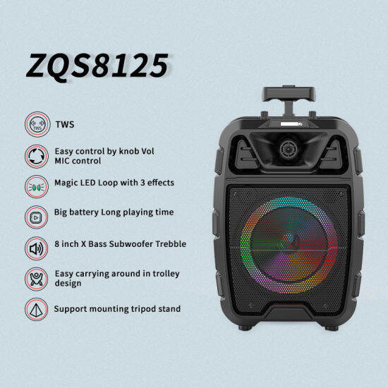 BT SPEAKER ZQS-8125 SUPER BASS WIRELESS SPEAKER TROLLEY SYSTEM MULTIMEDIA BLUETOOTH SPEAKER ...