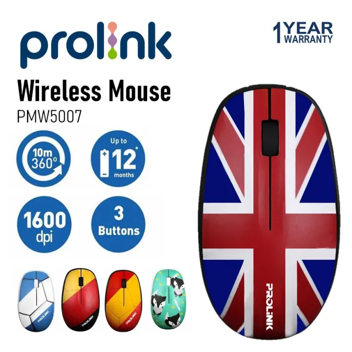 Prolink PMW5007 Wireless Mouse Artist Collection for Laptop & Computer ...