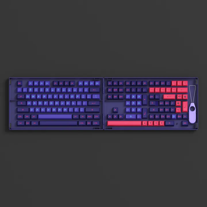 AKKO NEON Keycaps Set Cherry/ASA Profile Double-Shot PBT 108 Full ...