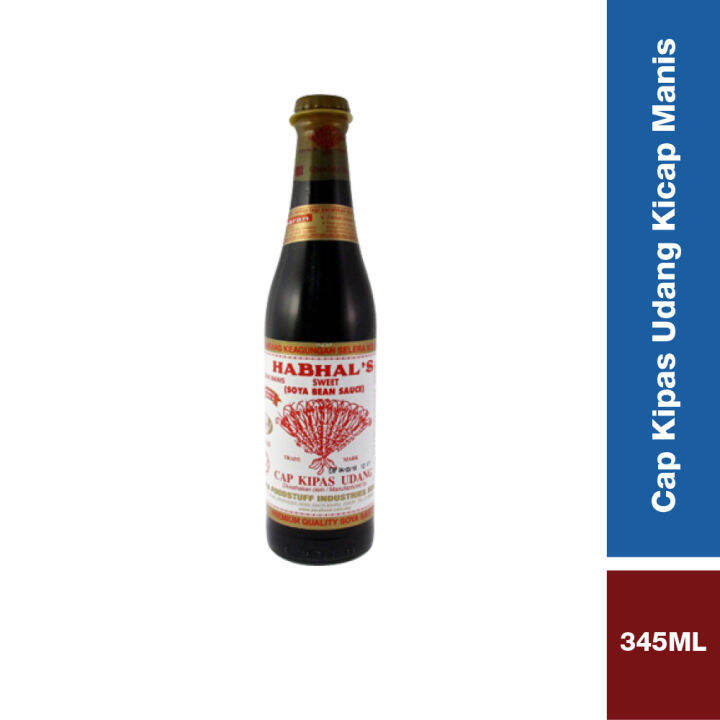 Habhal's Cap Kipas Udang Sweet Soya Bean Sauce / Kicap Manis 345ml | Lazada