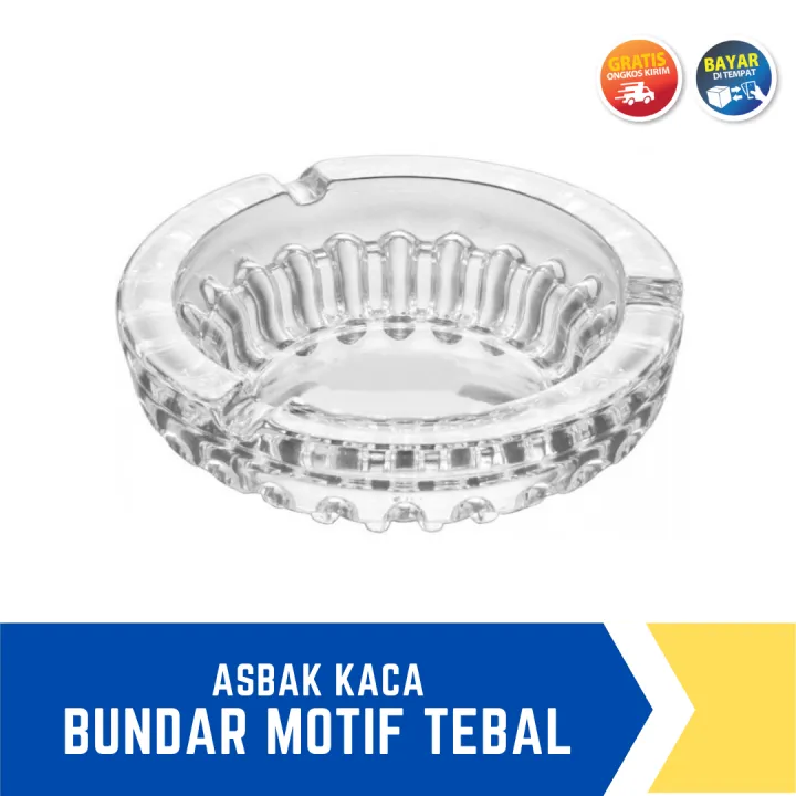 Asbak Rokok Unik Kaca Ukuran Besar 14cm Motif Ukir Harga Murah / Asbak ...