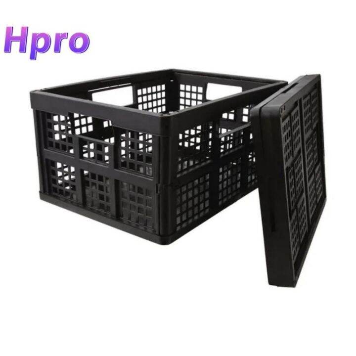 HM Foldable Basket Plastic Storage Crate Collapsible Storage Box Crate ...