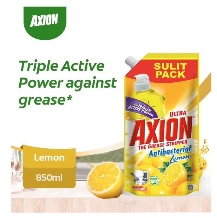 AXION Ultra Triple Active Power Antibacterial Dishwashing Liquid (LEMON ...