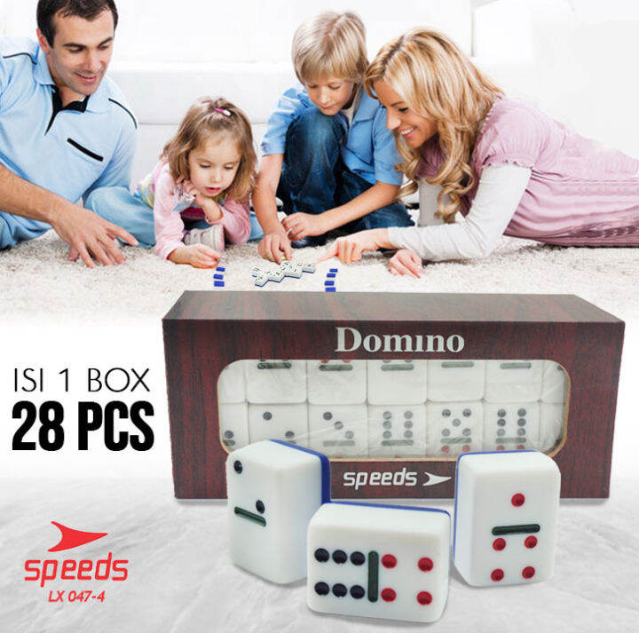 SPEEDS Batu Domino Gaplek Bonus Kotak Kayu Games Permainan Strategi ...
