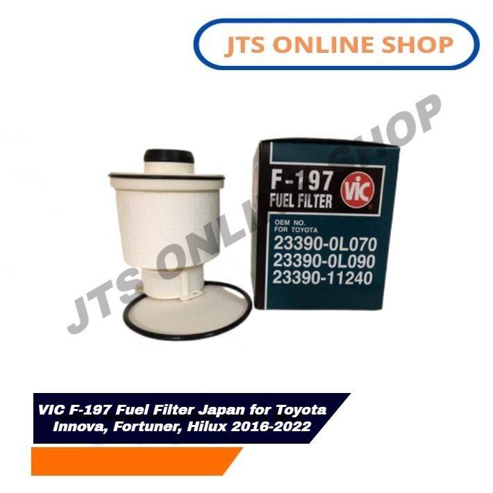VIC F197 F-197 Fuel Filter Japan for Toyota Innova, Fortuner, Hilux 2016-2022 | Lazada PH