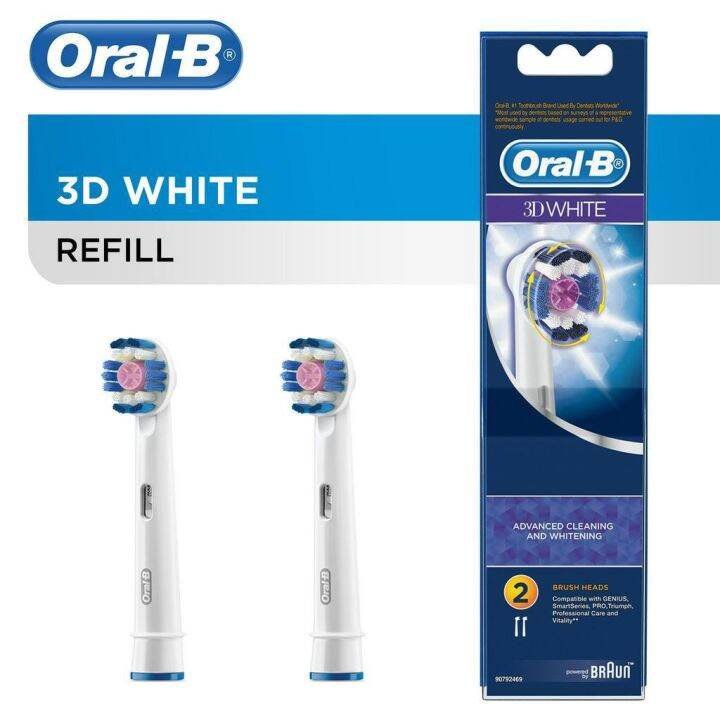 Oral-B Electric Toothbrush Refill Heads 3D White 2s | Lazada PH
