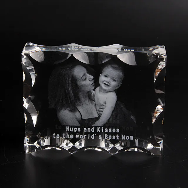 Personalized Crystal Photo Frame Customized Glass Wedding Album Diy ...