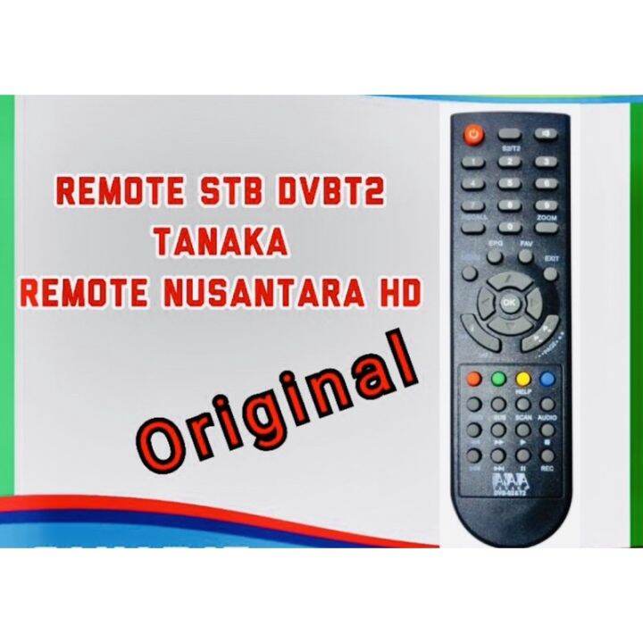 Remote TANAKA STB TV DIGITAL DVBT2 dan Receiver NUSANTARA HD | Lazada ...