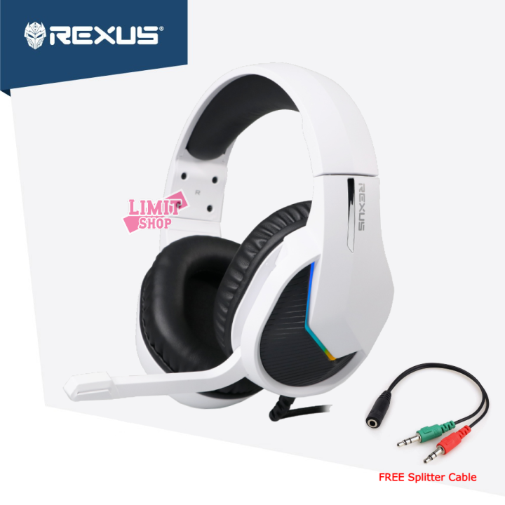 Rexus Headset Gaming Vonix F80 RGB Free Splitter | Lazada Indonesia