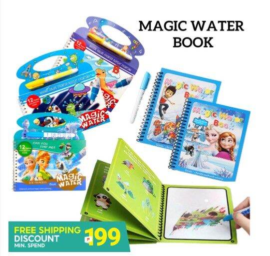 TKB Reusable Kids Coloring Doodle Toddler Activity Magic Water Drawing ...