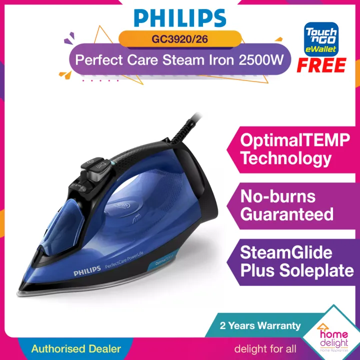 Philips PerfectCare Steam Iron 2500W [ GC3920 /26 / GC3920 ] | Lazada