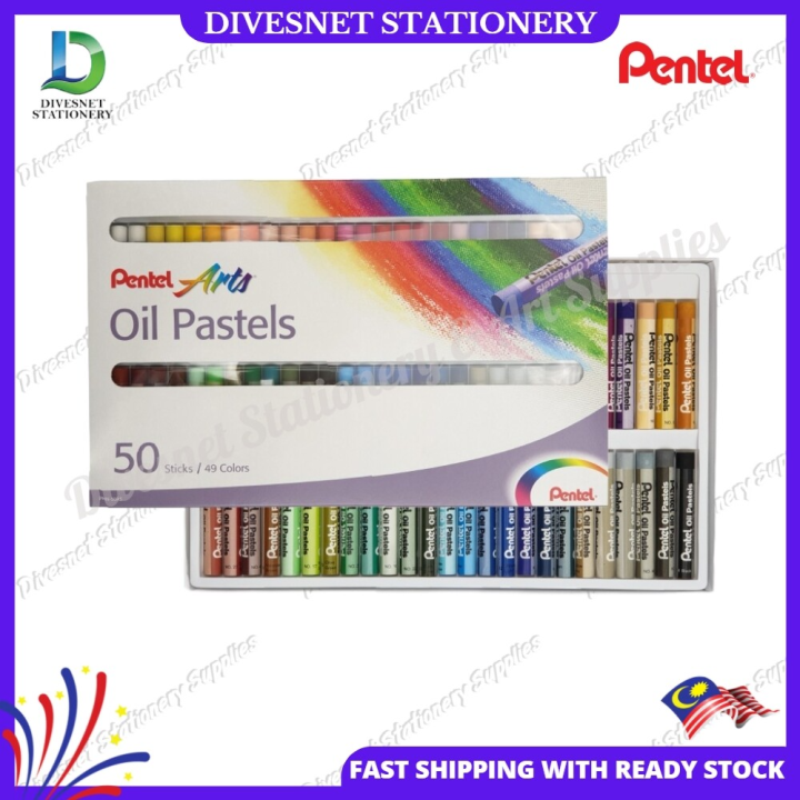 Pentel Arts Oil Pastel Colors Set PHN -12 / 25 / 50 | Lazada