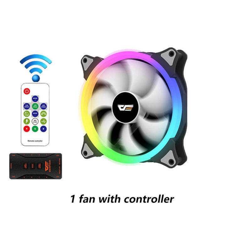 darkFlash PC Case Fan RGB AURA SYNC Addressable Fan 140mm 5V3pin Quiet ...