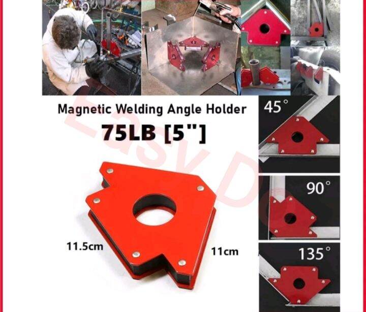 75LB 5" Triangle Magnetic Welding Angle Holder Corner Arrow Support ...