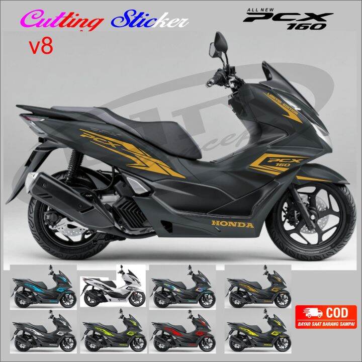 Cutting Stiker HONDA PCX 160 ALL NEW Sticker Variasi 8 Striping Motor ...