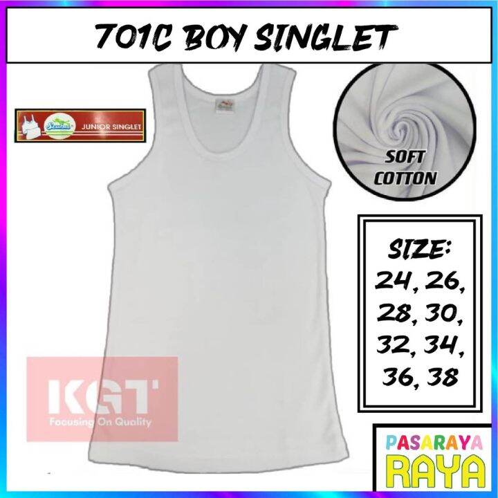 Original SCUBA Singlet Budak Lelaki Putih 701C White Kids Singlet Brand ...