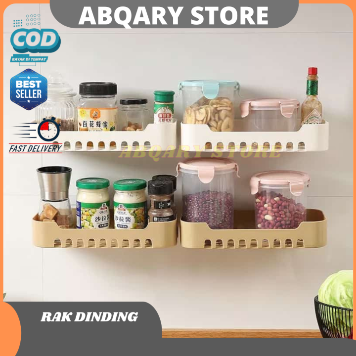 RAK TEMPEL DINDING PERSEGI PANJANG RAK DAPUR BUMBU PERSEGI/RAK GANTUNG ...