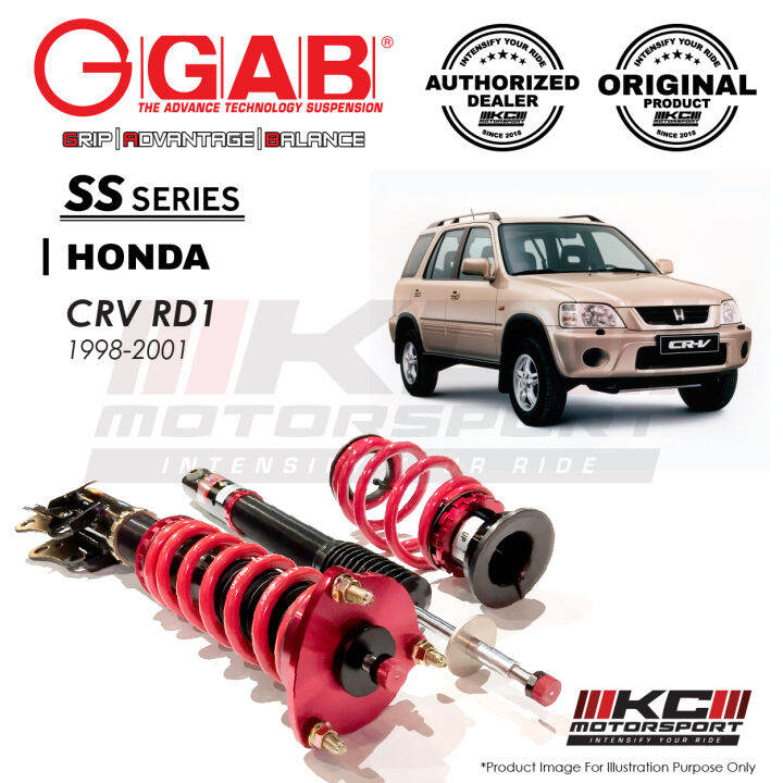 Honda CRV RD1 1998-2001 - GAB SS Series Fully Adjustable Suspension / Coilover | Lazada