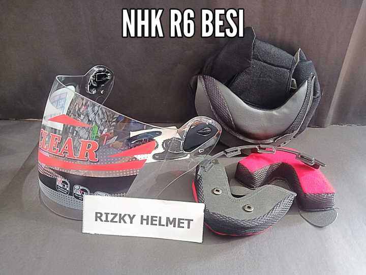 Busa Helm NHK R6 Besi, NHK R 6 Kancing Besi + Kaca Helm NHK R 6 FREE Rachet | Lazada Indonesia