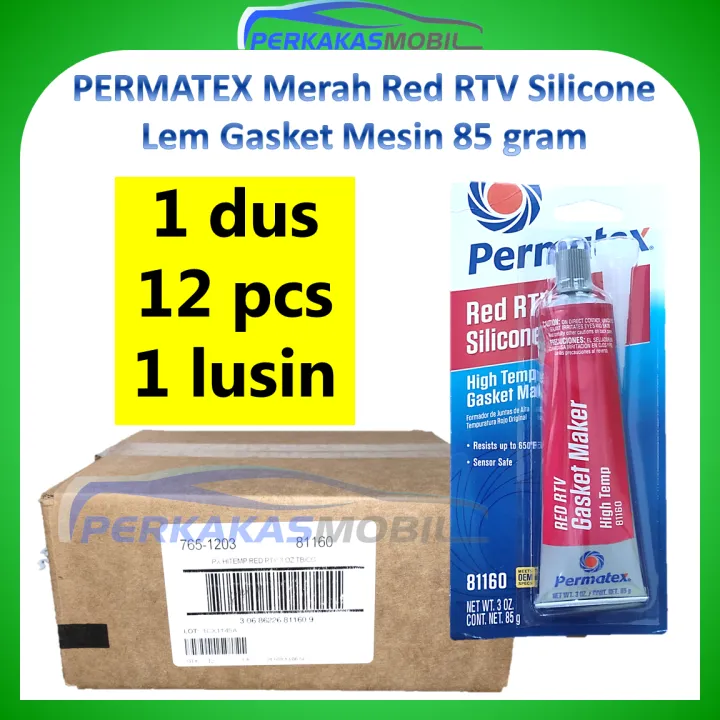 PERMATEX red RTV silicon atau silicone merah atau lem merah mesin atau ...