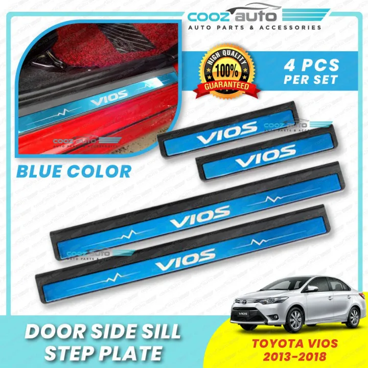 TOYOTA VIOS 2013-2018 Colorful Door Side Sill Step Plate (BLUE) | Lazada