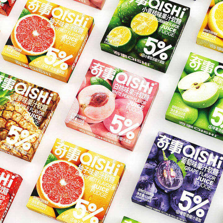 Fasimiyu น้ำผลไม้รสฟัดจ์ผลไม้สตรอเบอร์รี่พีชขาวรสลูกอมขนมแต่งงาน118g/กล่องขนมสบายๆ | Lazada.co.th