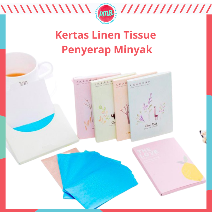 PMB Kertas Linen Tissue Penyerap Minyak Wajah 50Pcs | Lazada Indonesia