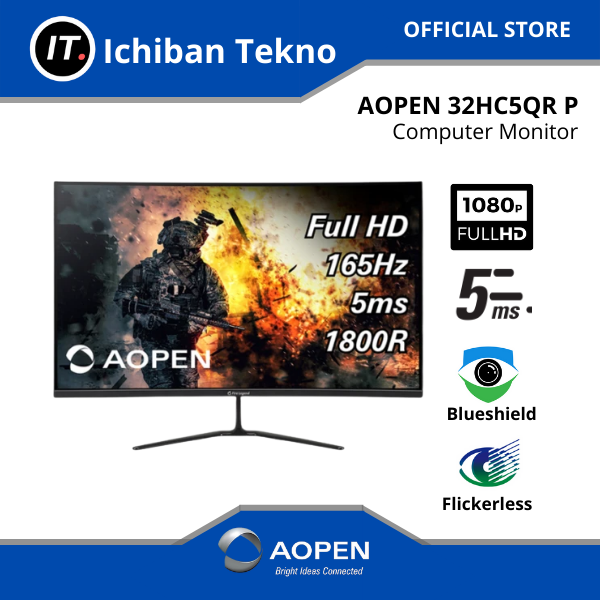 AOPEN 32HC5QR P Gaming Monitor 32" [Max 165Hz] Zero Frame Design Full ...